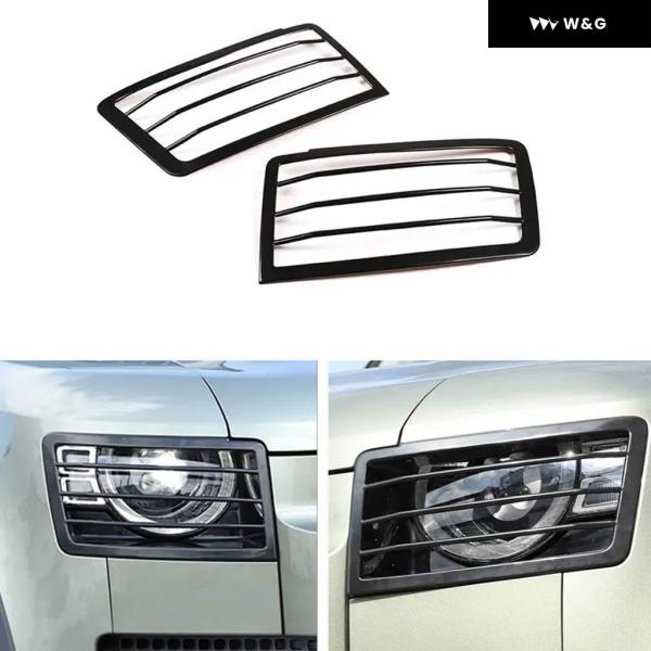 ランドローバー ディフェンダー 110 2020 2021 2022 ステンレス ヘッドライト ランプシェード カバー フォグランプ グリル カーアクセサリー トリム カスタムパーツ アクセサリーSpecial Features:Stric...