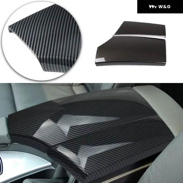 BMW 5シリーズ E60 2004 2005 - 2008 2009 2010 カーセンター コンソール アームレスト ボックス カバー ABSカーボンテクスチャインナーアクセサリー トリム カスタムパーツ アクセサリーSpecial F...
