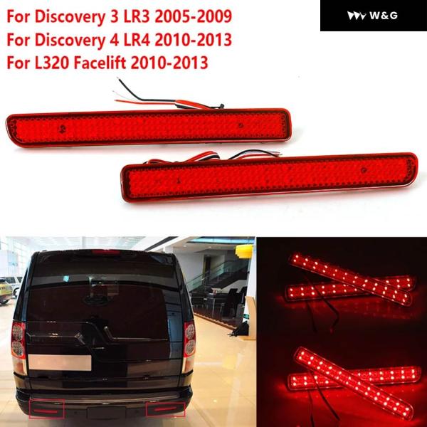 リア バンパー リフレクター ライト 1ペア 車用LEDテールブレーキ ランドローバー ディスカバリー 3 4 2005-2013 レンジローバー スポーツ L320 2010-2013 カスタムパーツ アクセサリーVoltage:12 V...