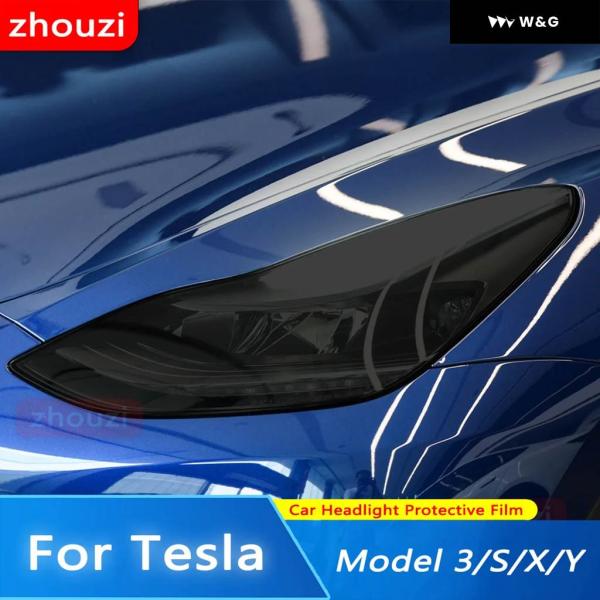 テスラ モデル3 Y モデルX S TPU 車用 ヘッドライト テールランプ フォグランプ フィルム ブラック 変色フィルム 2015-2022 装飾 カスタムパーツ アクセサリーMaterial:TPUType:Car Lamp Film...