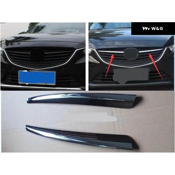 車用フロント グリル トリム オートクローム グリル 装飾 カバー マツダ 6 アテンザ 2014-19 ABS クローム 2個 カスタムパーツ アクセサリーHign-concerned Chemical:NoneSpecial Featu...