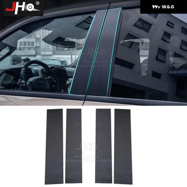 3DカーボングレインC Bウィンドウピラー ポスト プロテクター ステッカー モールディングカバー RAM 1500 TRX 2021 2022 カーアクセサリー カスタムパーツ アクセサリーCategory:StickersType Of...