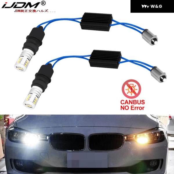 6000K キセノン ホワイト CANバス BA9S H6W 64132 LED ライト BMW F30 3シリーズ 328I 335I ポジション パーキング ライト カスタム パーツ アクセサリーHign-concerned Chemi...