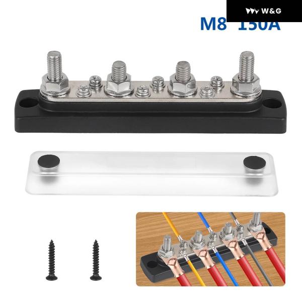 150A 4*M8 バスバー配電ブロック モジュール 設計 バスバー端子スタッド 船舶 自動車 RV ボート トラック カスタム パーツ アクセサリーHign-concerned Chemical:NoneItem Weight:0.18k...