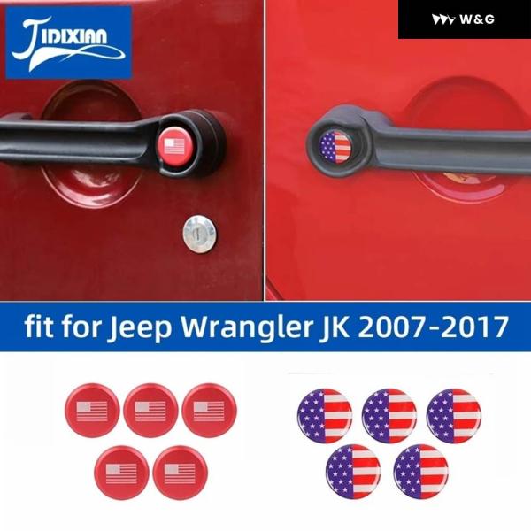 ジープ ラングラー JK 2007-17 車 外装 ドアハンドル ボタン 装飾 カバー カスタム パーツ アクセサリーHign-concerned Chemical:NoneItem Width:0inchItem Length:0inch...