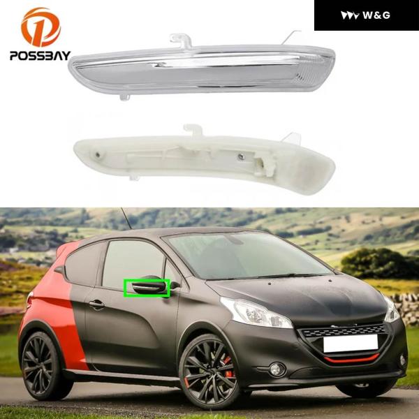 車用 ウィンカーライト カバー ウィングミラー インジケーター ハウジング プジョー 208 2012-17 外装 アクセサリー カスタム パーツ アクセサリーHign-concerned Chemical:NoneFor Vehicle ...