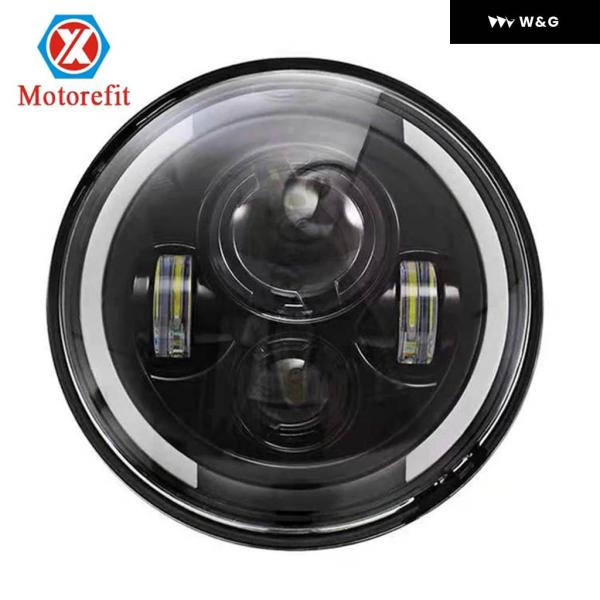 7インチ 60W 防水 PHARE FAROL オートバイ バイク ヘッドライト LED 12V DRL アンバー ヘッドライト WRANGLER ハーレー カスタム パーツ アクセサリーHign-concerned Chemical:No...