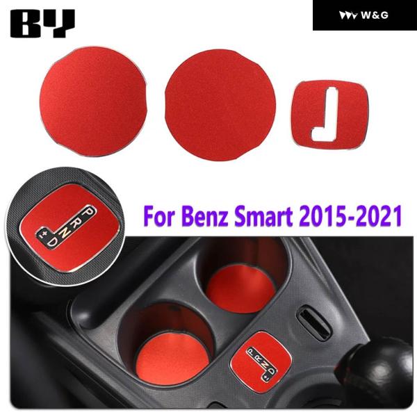 ベンツ スマート 2015-2021 車用 セントラル コントロール ウォーターコースター カップスロットマット ギア シフト パネル トリム ステッカー 車内アクセサリー カスタム パーツ アクセサリーHign-concerned Che...
