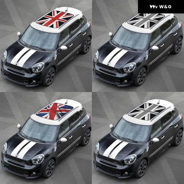 カー スタイリング サンルーフ ステッカー ユニオンジャック スカイライトルーフストライプデコレーション ミニクーパーワンS JCW R50 R53 ハッチバック アクセサリー カスタム パーツ アクセサリーHign-concerned C...
