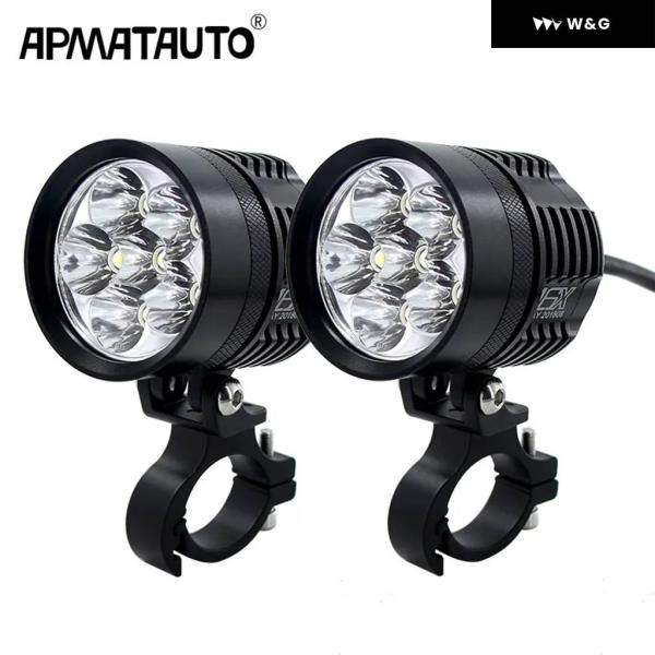 2X 12000LM 6000K LED オートバイ バイク ヘッドライト バルブ 防水 ドライビングスポット フォグランプ アウター MOTO DRLアクセサリー バルブ 12V カスタム パーツ アクセサリーHign-concerned...