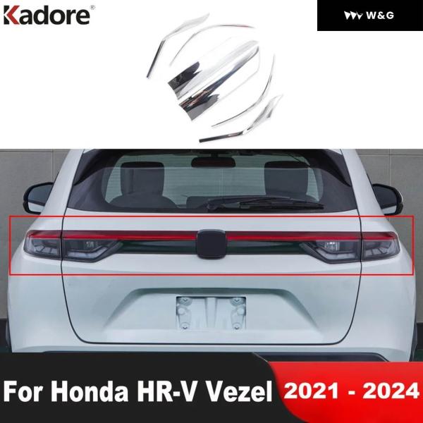 ホンダ HR-V ヴェゼル 2021-24 クローム カー リア テールライト ランプ カバー トリム テールライト アイブロウ モールディング ストリップ アクセサリー カスタム パーツ アクセサリーHign-concerned Chem...