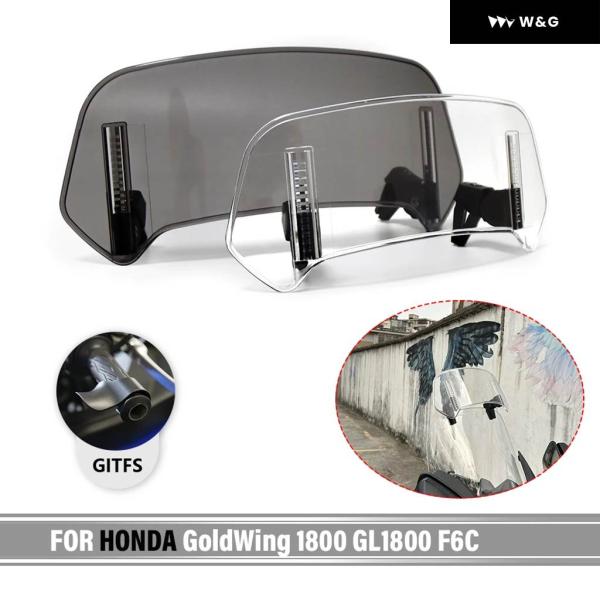 オートバイ バイク ウインドシールド 延長 調整式スポイラー デフレクター ホンダ GOLDWING 1800 GL1800 F6C GOLDWING GL1800 GOLDWING F6B カスタム パーツ アクセサリーHign-conc...