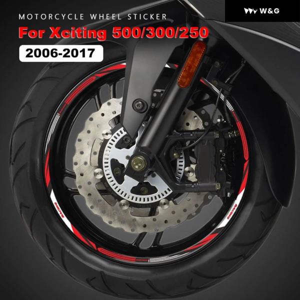 オートバイ バイク ホイール ステッカー 防水 デカール KYMCO XCITING 500 250 300R 500I 300I 250I アクセサリー 15/14インチ リムストリップ カスタム パーツ アクセサリーHign-conce...