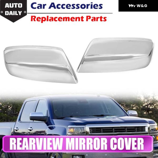 クロームバックミラー カバー シェルキャップリアビュー ハウジング カーアクセサリー2014-2017 シボレー シルバラード1500 カスタム パーツ アクセサリーHign-concerned Chemical:NoneModel Yea...