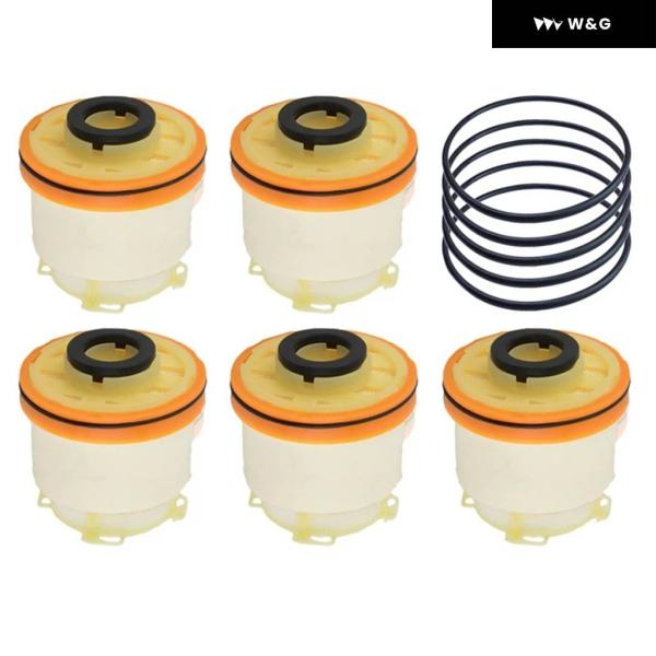 燃料 フィルター ディーゼル フィルター エレメントキット トヨタ ハイラックス 2012-2015 KUN16 KUN26 ハイエース 2017 フォーチュナー 12-15 23390-0L050 5個 カスタム パーツ アクセサリーHi...