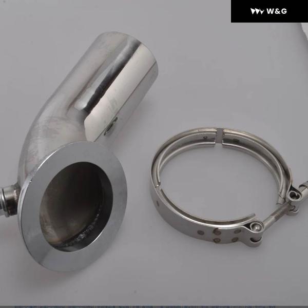 Vバンド アダプター ターボ ステンレス ダウン パイプ エルボ 90度ターボ HY35 HX HE351 EP-CGQ217Z カスタム パーツ アクセサリーHign-concerned Chemical:NoneMaterial:Mil...