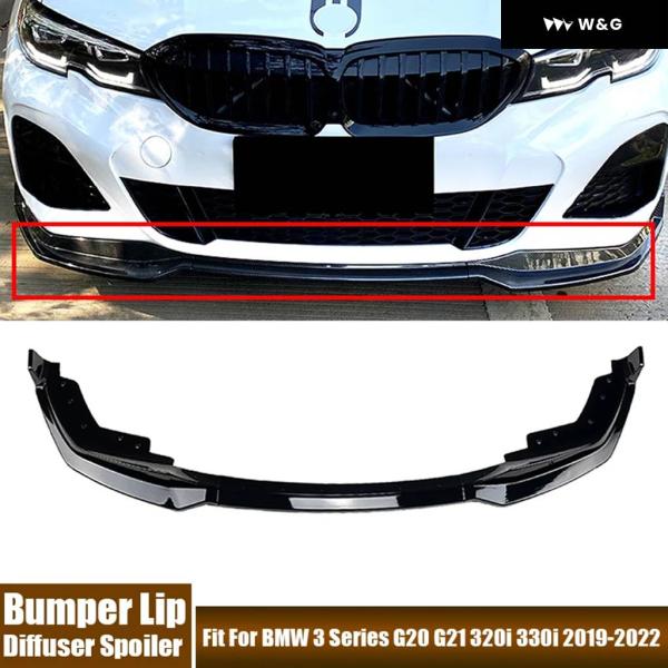 オートフロント バンパー リップ ディフューザー スポイラー キット BMW 3シリーズ G20 G21 320I 330I 2019-22 カスタム パーツ アクセサリーHign-concerned Chemical:NoneItem W...