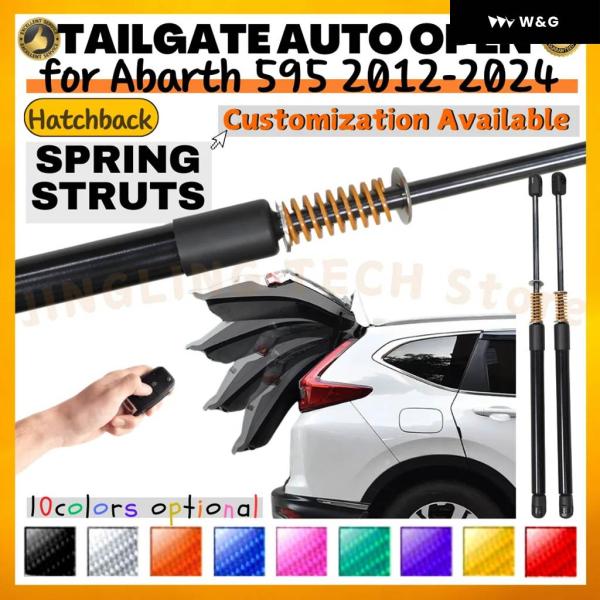 トランク ストラット スプリング アバルト595 ハッチバック 2012-2024リアテールゲート トランク リフト サポート ショック アブソーバー ロッド カスタム パーツ アクセサリーHign-concerned Chemical:N...
