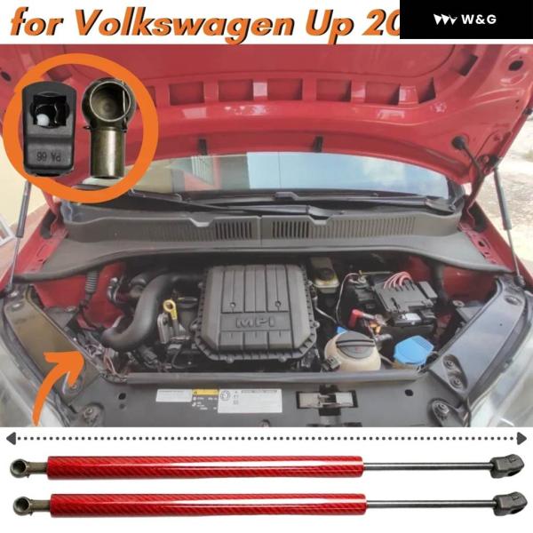 ボンネット ストラット フォルクスワーゲン VW UP 2011-2021 フロント ボンネット カーボン ガス スプリング ダンパー ショック アブソーバー リフト サポート カスタム パーツ アクセサリーHign-concerned C...