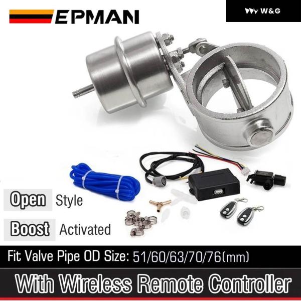 排気 コントロール バルブ セット ブースト アクチュエーター カットアウト51MM/60MM/63MM/70MM/76MM パイプ オープン スタイル ワイヤレスリモート コントローラ ー付き カスタム パーツ アクセサリーHign-co...