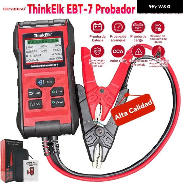 2025 THINKELK EBT-7 12V-24V バッテリーテスター クランキング充電スキャナーツール QCテスト CCAバッテリーアナライザー トラック オートバイ バイク カスタム パーツ アクセサリーHign-concerned...
