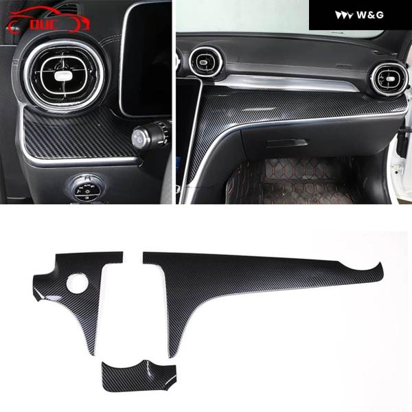 ABSカーボン車用中央 制御 ダッシュボード パネル カバー トリム ステッカー メルセデス ベンツ C クラス W206 2022 内装アクセサリー カスタム パーツ アクセサリーHign-concerned Chemical:NoneI...