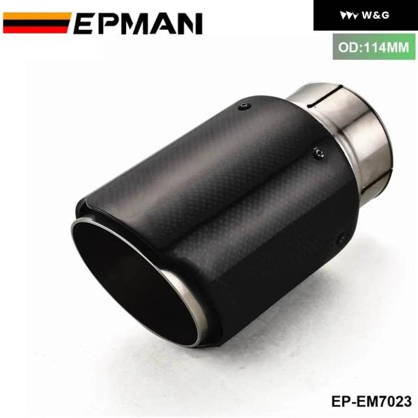 1個 ID 2.5インチ 63MM OD:114MM 汎用 カーボン排気テールエンドチップマフラー パイプ EP-EM7023-114 カスタム パーツ アクセサリーHign-concerned Chemical:NoneSpecial F...