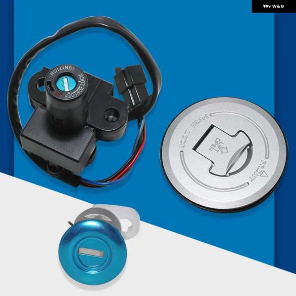 モト燃料ガスキャップ イグニッション スイッチ シートロック キーキット 付き ホンダ XRV750 アフリカツイン 1993-96-2000 OEM：35100-MY1-007 カスタム パーツ アクセサリーHign-concerned ...