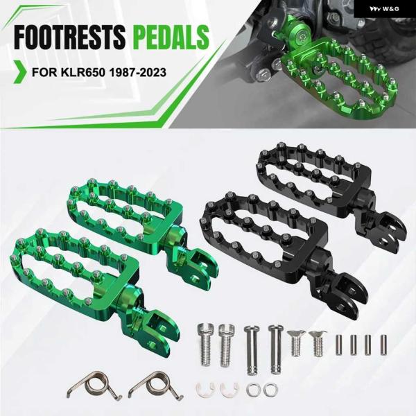 フットレスト フットペグ カワサキ KLR650 1987-2023 2022 オートバイ バイク 拡大 フットペグ アルミ フットレスト ペダルキット カスタム パーツ アクセサリーProtective parts:OtherHign-c...