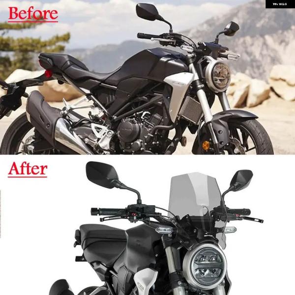 ホンダ CB125R CB300R NEO SPORTS CAFE 2018-2023 2021 ウィンドスクリーン ウィンドデフレクター ブラケット 付き オートバイ 部品 カスタム パーツ アクセサリーHigh-concerned ch...
