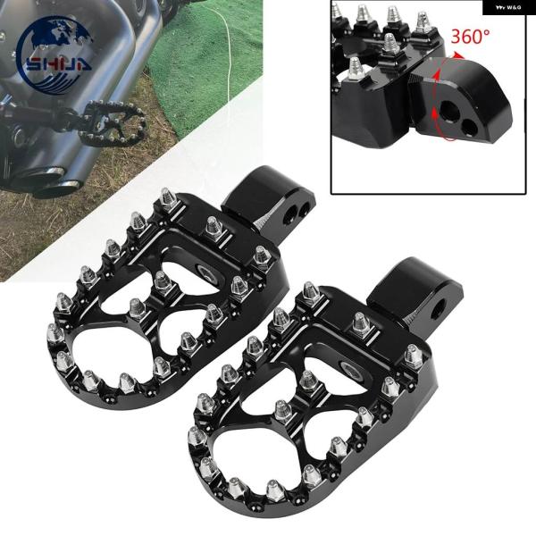ワイドファットMX スタイル リアパッセンジャー フットペグ ハーレー ソフテイル 2018-2023 ファットボブ FXFBS 114 ローライダー FXLR ブレイクアウト FXBR FLSB カスタム パーツ アクセサリーHigh-c...