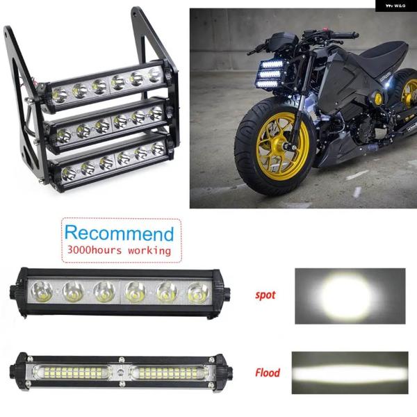 オートバイ ヘッドライト ヘッドランプ 防水 フロント フォーク ライト ランプ ブラケット 付き ホンダ グロム SF ドゥカティ ヴェノム MSX125 カスタム パーツ アクセサリーHigh-concerned chemical:No...