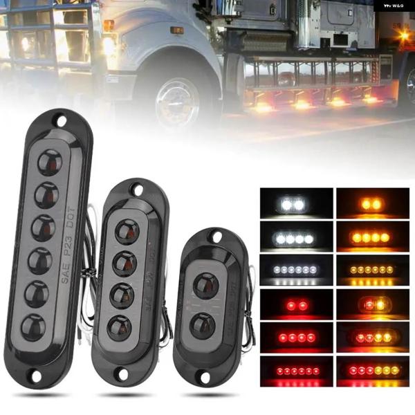 2/4/6 LED トラック サイド マーカーライト ウィンカー インジケーター グリル ライト ポジション パーキング ランプ 12V 24V トレーラー トラック バス バン RV カスタム パーツ アクセサリーHigh-concern...
