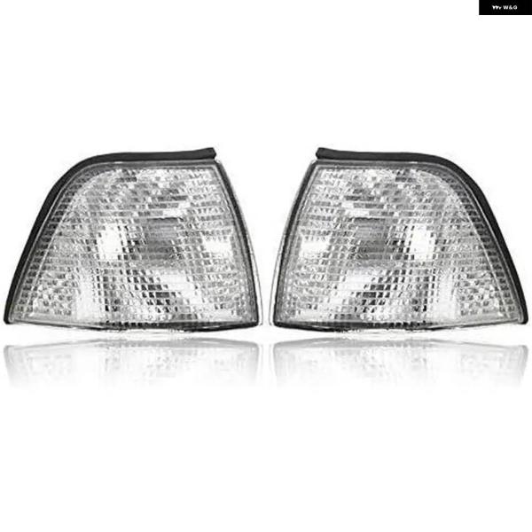 2ピース BMW 3シリーズ E36 セダン エステート フロント クリア フロントライト インジケーター フォグライト カー ウィンカーランプ 82199403095 82199403096 カスタム パーツ アクセサリーHigh-con...