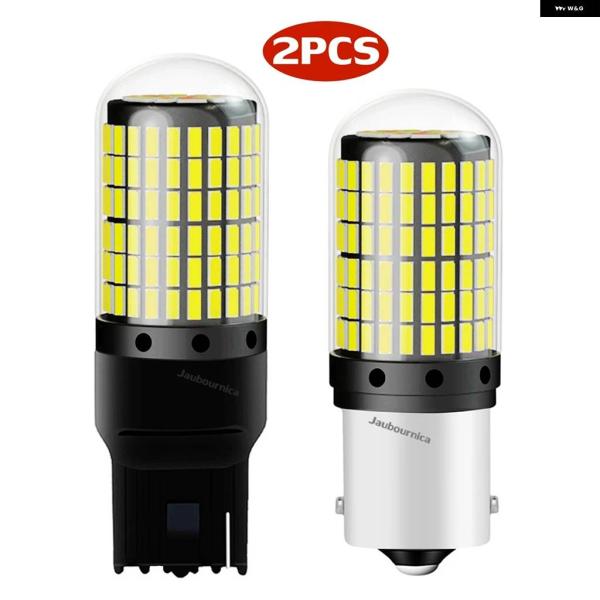 2個 1156 BA15S P21W PY21W BAU15S T20 W21W WY21W 144SMD LED 電球 車用ウィンカーランプ オート リバースライト カスタム パーツ アクセサリーFor Vehicle Brands/Mo...