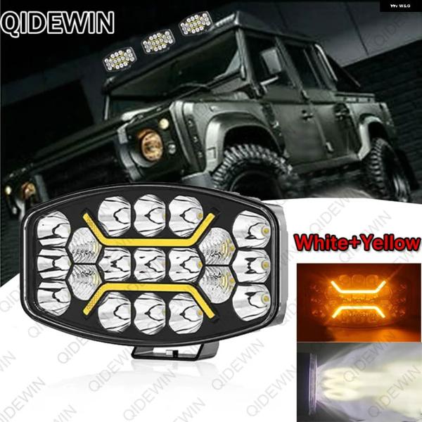 10インチ 24V LEDフォグ/ ドライビングライト スポットライト トラック LEDスポットライト ヘッドランプ LED 4X4 ホワイト アンバー トレーラー トラック 用ライト カスタム パーツ アクセサリーHigh-concern...