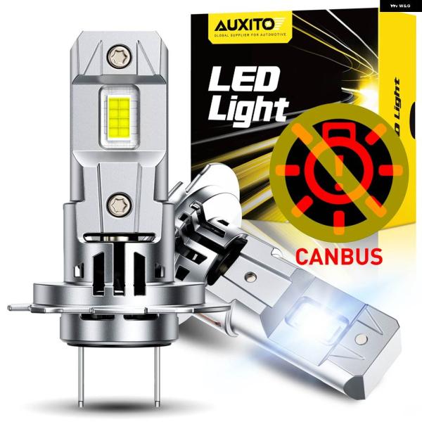 2個 CANBUS H7 LED バルブ ヘッドライト パワフル 超高輝度 ホワイト 6500K ターボLED H7ランプ 車用スポットライト 12V CSP カスタム パーツ アクセサリーHigh-concerned chemical:N...