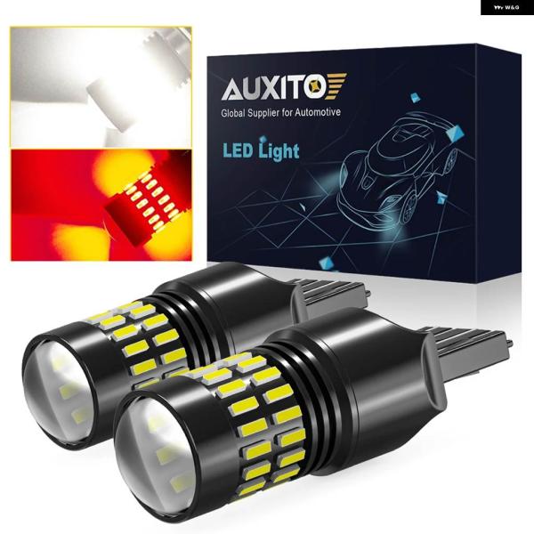 2個 LED 7443 W21/5W T20 7440 W21W ホワイト/レッド DRL パーキング リバース ストップ ブレーキ ライト 車用スポットライト 電球 360 12V 4014SMD 7W カスタム パーツ アクセサリーHi...