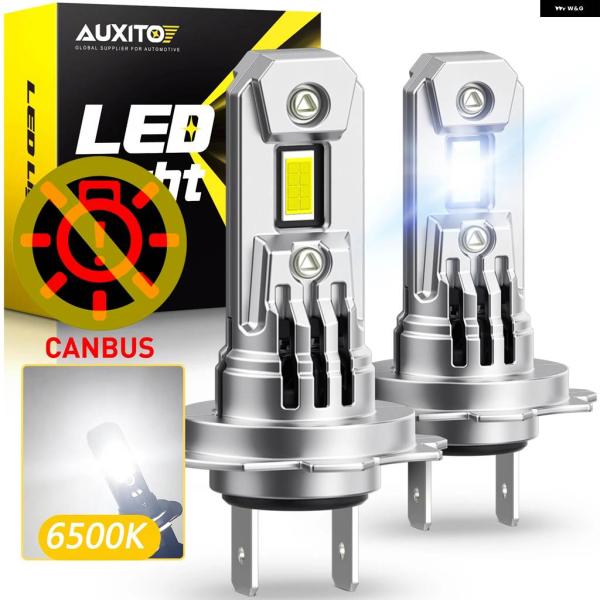 2個 Q16 H7 車用 LED 電球 ターボ ヘッドライト 100W パワー 20000LM スーパーホワイト 6500K 車用ハイ/ロービーム 12V オートランプ CSP カスタム パーツ アクセサリーHigh-concerned c...