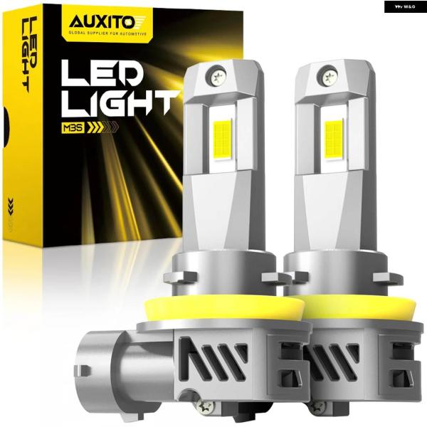 M3S 2個 CANBUS H8 H9 H11 9005 HB3 LED ヘッドライト ターボ車用 バルブ ランプ 16-CSPチップ 20000LM 80W ホワイト 6500K 12V カスタム パーツ アクセサリーHigh-conce...