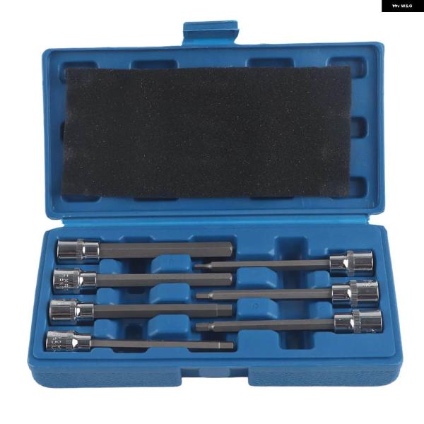 7個エクストラロング 六角ビットソケットセット 3/4/5/6/7/8/10MM ドライブ リペアツールキット 10MM 六角ビットソケット カスタム パーツ アクセサリーHigh-concerned chemical:NoneModel ...