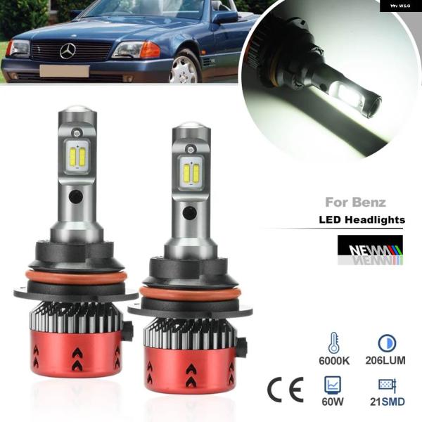BENZ SL クラス R129 SL320 1994-1997 SL500 SL600 1994-2002 フロント 9004 HB1 LED HI/LO ヘッドライト コン バージョン キット 6500K バルブ カスタム パーツ アク...