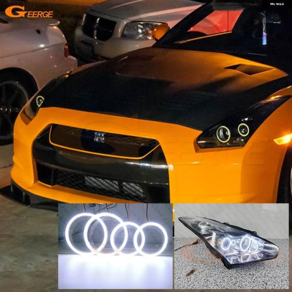 日産 スカイライン R35 GTR GT-R 2007 - 16 超高輝度 COB LED エンジェルアイ ハローリングキット カスタム パーツ アクセサリーHigh-concerned chemical:NoneCertification...