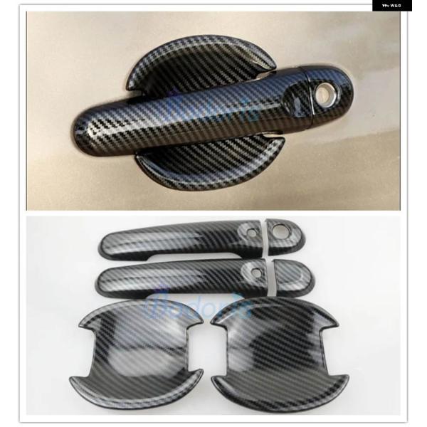 カーボンカラー ドアハンドル カバー ボウル トリム スマートホール付き2011-2018年式 日産 ジューク用アクセサリー カスタム パーツ アクセサリーHigh-concerned chemical:NoneItem Width:10c...