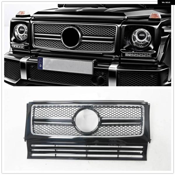 メルセデス ベンツ G クラス W463 ワゴン G550 G500 G350 G55 G63 AMG 1990-2018 フロント グリル ブラック/ホワイト アッパー バンパー フード メッシュ グリル カスタム パーツ アクセサリーH...