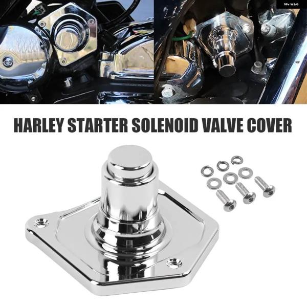 バイク クローム ソレノイド カバー ハーレー スポーツスター ビッグツインダイナ 1991-2018 プッシュ ボタン カスタム パーツ アクセサリーProtective parts:Engines &amp;amp; Engine Pr...