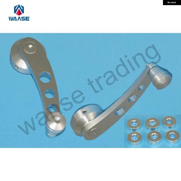 カーアクセサリー 汎用 マニュアル ドアハンドル クランク ウィンドウ 巻き上げ トラック ピックアップシャフト アダプター 巻き上げセット キット シルバー カスタム パーツ アクセサリーSpecial Features:0Item We...