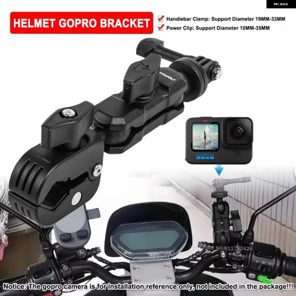 オートバイ 360°回転式ライディングレコーダー GOPRO ブラケット ハンドルバー ミラー マウント カメラ サポート ホルダー 全 バイク 汎用 カスタム パーツ アクセサリーHigh-concerned chemical:NoneO...