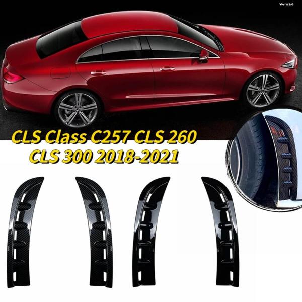 メルセデスベンツ CLSクラス C257 CLS260 CLS300 2018-2021 フロントバンパー ウィンドナイフブレード カーフロントホイール ABS エアベント フードフェンダー カスタム パーツ アクセサリーHigh-conc...
