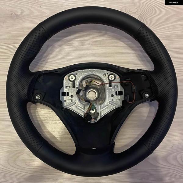滑り止め ブラック 人工皮革 カーステアリングホイール 編組カバー BMW M スポーツ M3 3 E90 E91 E92 E93 E87 E81 E82 E88 カスタム パーツ アクセサリーHigh-concerned chemical...